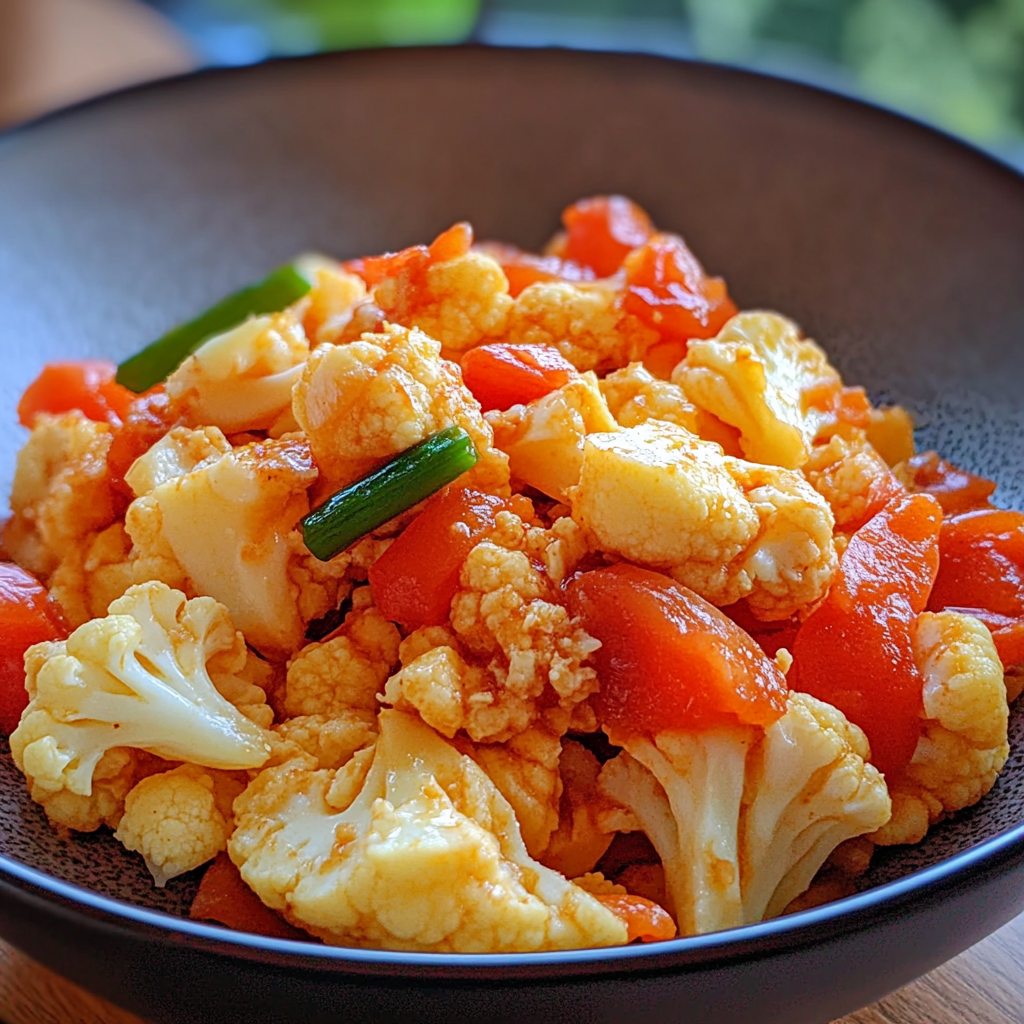 Stir-Fried Cauliflower with Tomatoes and Eggs – Yang's Kitchen